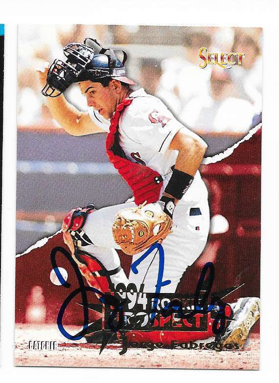JORGE FABREGAS 1994 SELECT AUTOGRAPHED SIGNED # 398 ANGELS | eBay