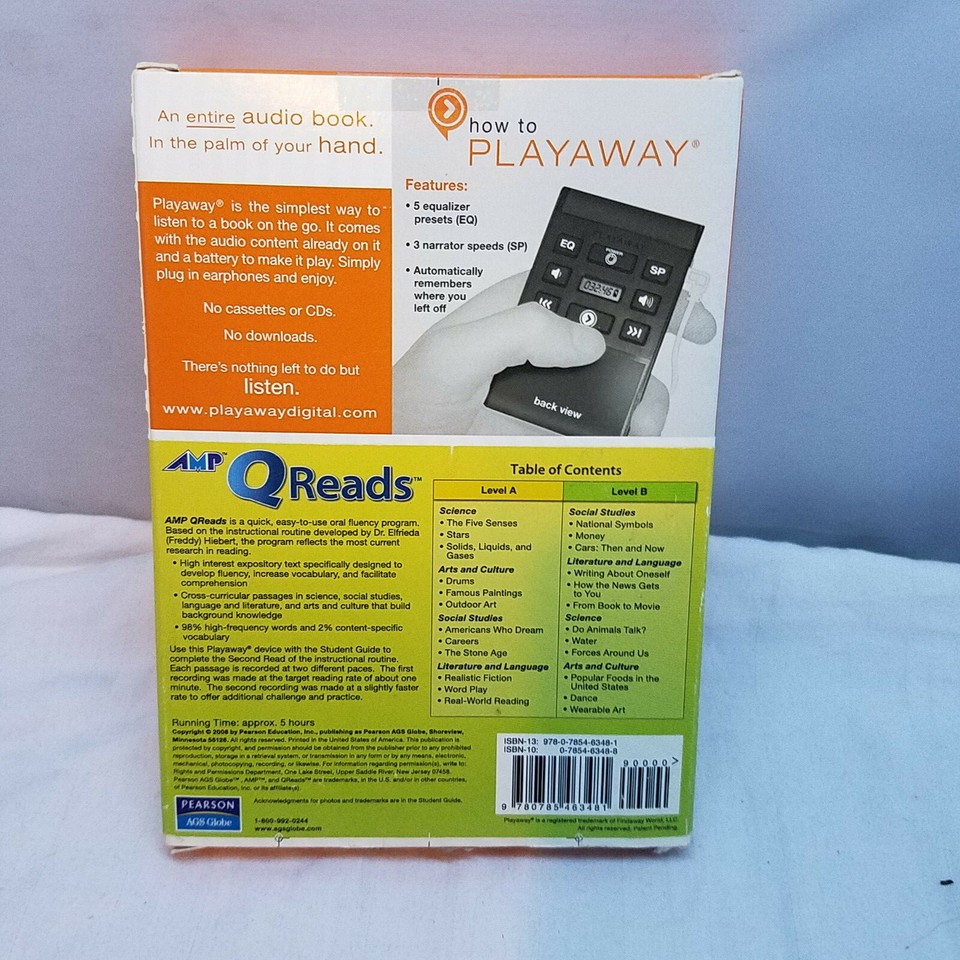 Qreads Playaway Level A/B | eBay