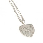 Arsenal FC Large Silver Plated Pendant & Chain Merchandise Gift Ideas ...