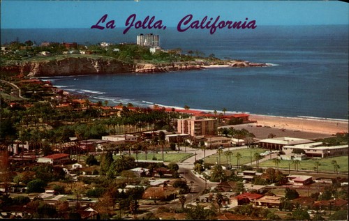 Aerial La Jolla California vintage postcard a255 | eBay