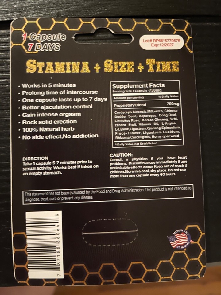 KILLER BEE MALE SUPPLEMENT MADE IN THE USA PILL Male Sexual Enhancement | eBay