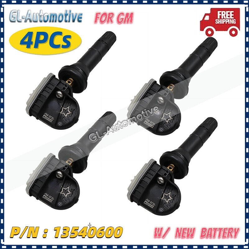 NEWEST (4) 13540600 for GM TPMS Tire Pressure Monitoring System Sensors ...