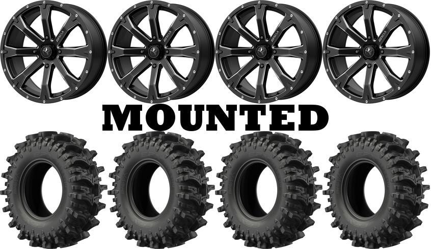 Kit 4 EFX MotoSlayer Tires 33x9.5-20 on MSA M42 Bounty Matte Black ...