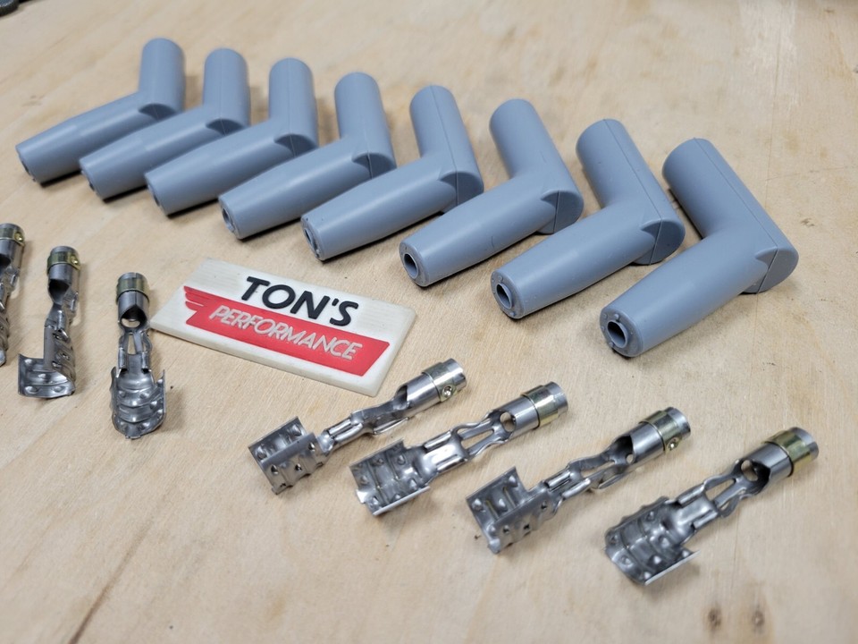 Multi Angle MSD Spark Plug Wire Terminals & Angled Grey boots 8 Pack | eBay