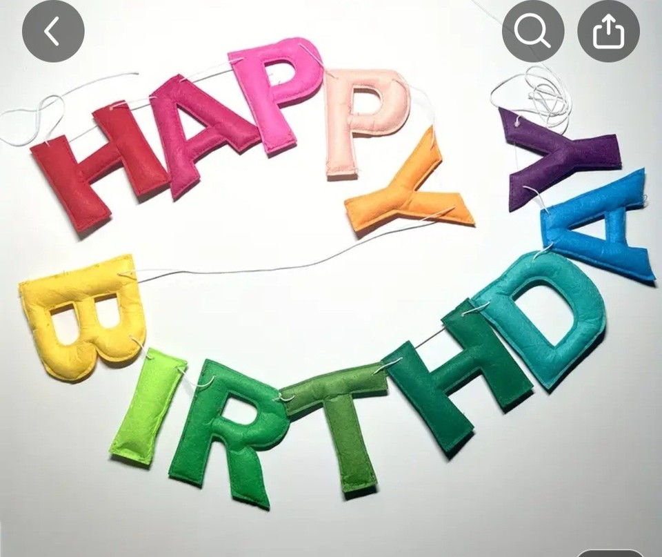 Happy Birthday Banner Felt Brand New | eBay UK