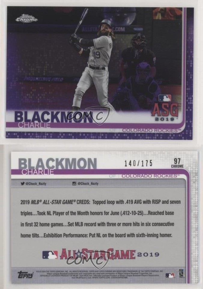 2019 Chrome Update Target All-Star Game Purple Refractor Charlie ...