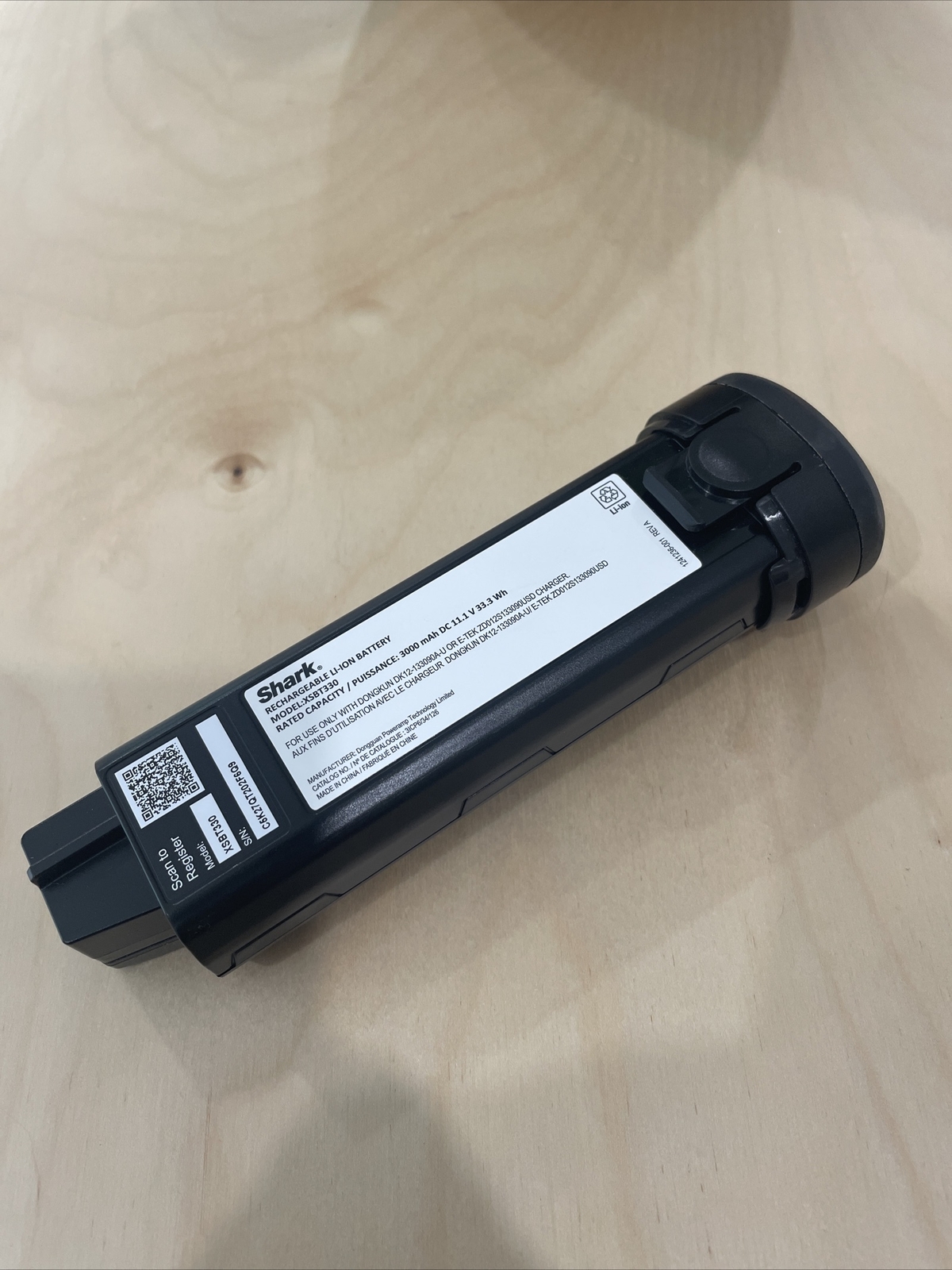 Genuine Shark XSBT330 Rechargeable Lithium-Ion Battery WandVac WS620 ...