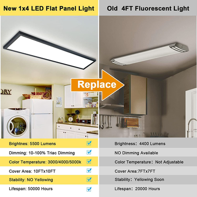 4ft Fluorescent Fixtures For Kitchens 6 Pack LED Shop Light 4FT T5 20W