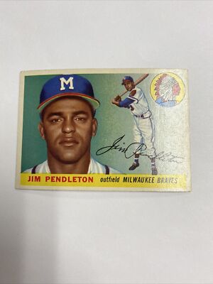 1955 Topps Baseball Jim Pendleton Milwaukee Braves Card #15 | eBay