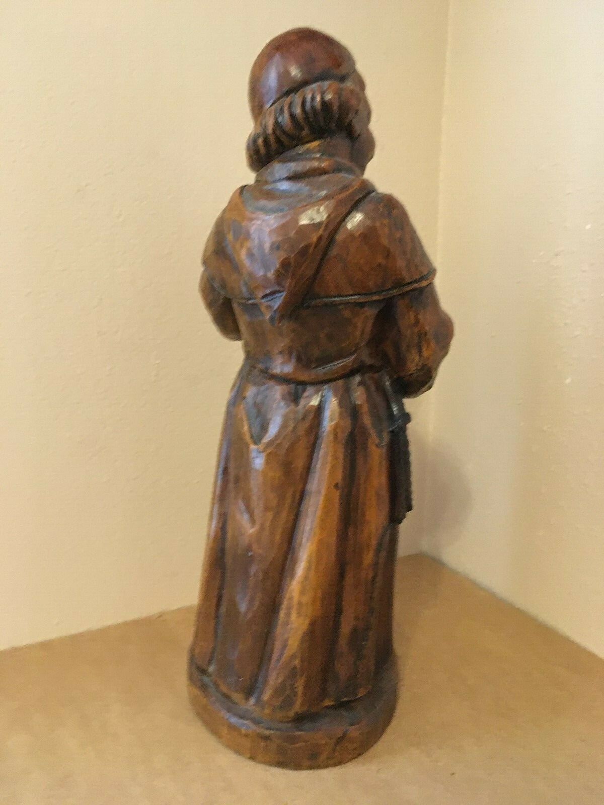 VINTAGE WOOD MONK FRIAR DRUNK FIGURINE | eBay