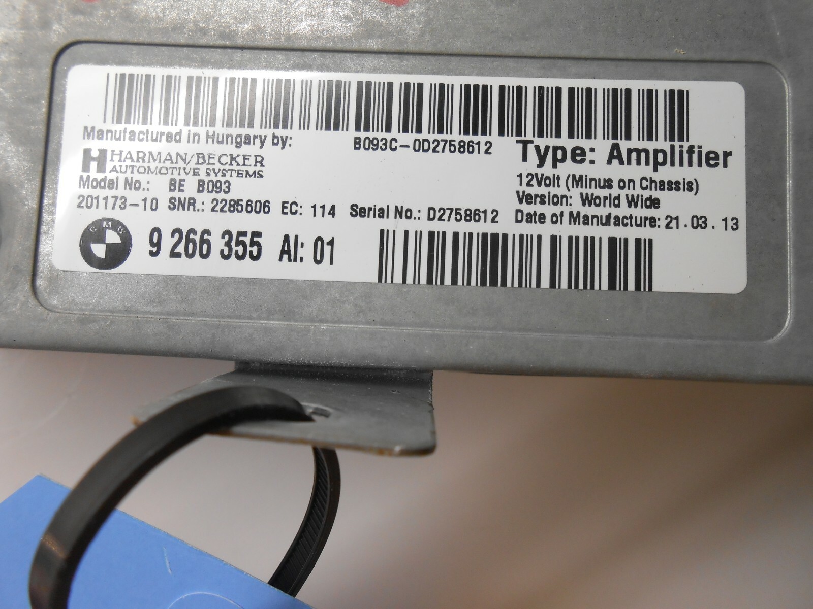 BMW Harman Becker Audio Aplifier OEM 9266355 SC0062 | eBay