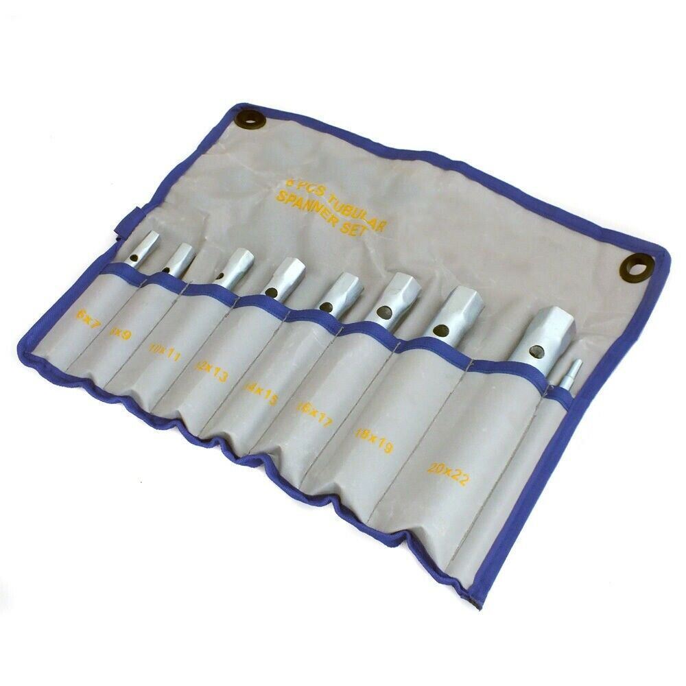 8PC TUBULAR BOX SPANNER BACK NUT TAP WRENCH SET MONOBLOC 6-22mm PLUS ...