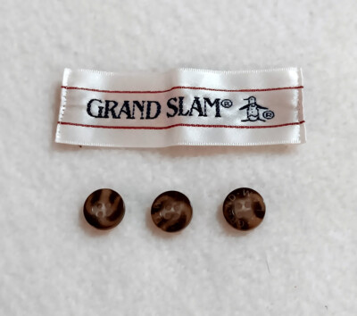 Lot of 3 Replacement buttons Branded Grand Slam - for polo - 1 cm. | eBay