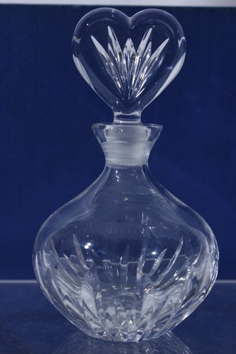 ESTATE WATERFORD CUT CRYSTAL PERFUME BOTTLE W/ Heart STOPPER ...