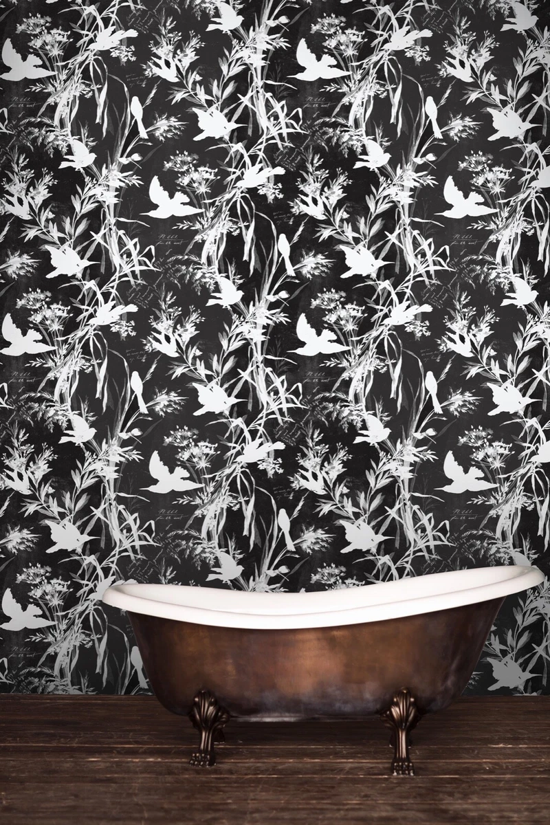 Black Bird Wallpaper Pattern