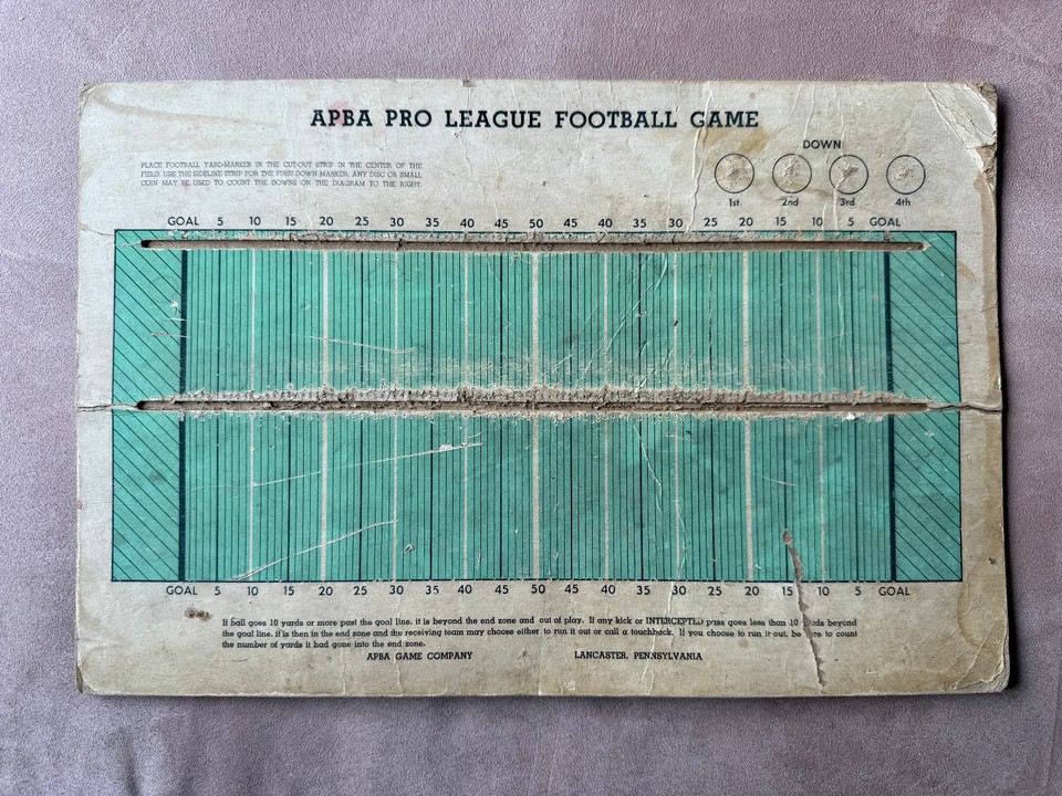 Lot Vintage APBA Board Game Memorabilia Ephemera BASEBALL FOOTBALL ...
