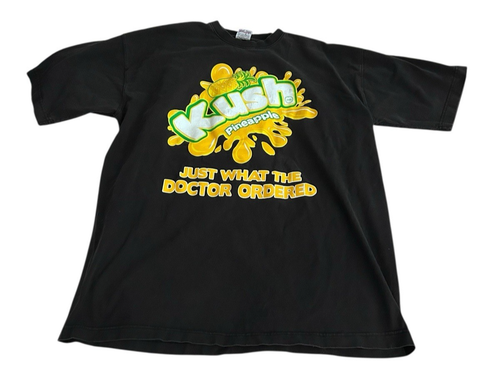 Planet Grapes Pineapple Kush Logo T-Shirt Black Yellow Graphic Mens 4XL ...