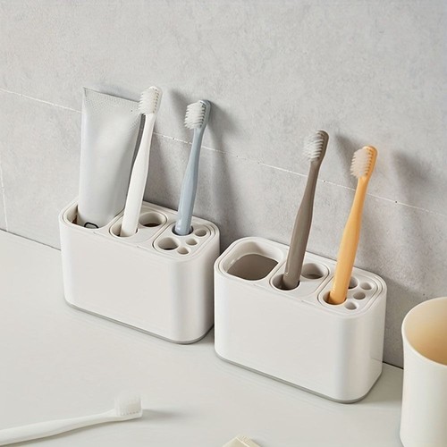 Plastic Toothpaste Toothbrush Holder Multi-hole Toothbrush Stand ...
