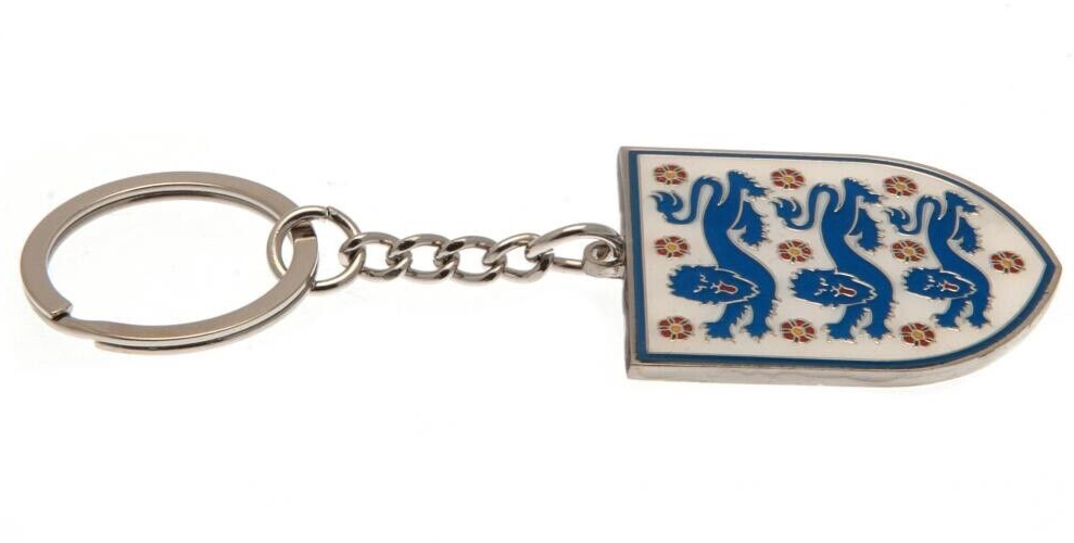 England FA Crest Keyring Official Merchandise Three Lions Football Gift ...