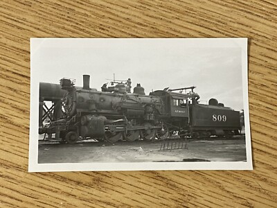 Santa Fe Railway Steam Engine Locomotive 809 Vintage Photo AT&SF | eBay