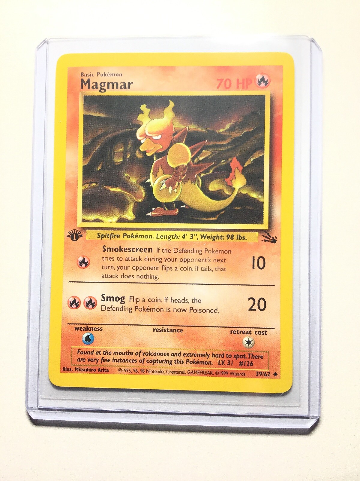MAGMAR - 39/62 - 1st Edition Fossil - Uncommon - Pokemon Card - NM | eBay
