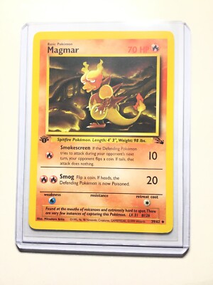 MAGMAR - 39/62 - 1st Edition Fossil - Uncommon - Pokemon Card - NM | eBay