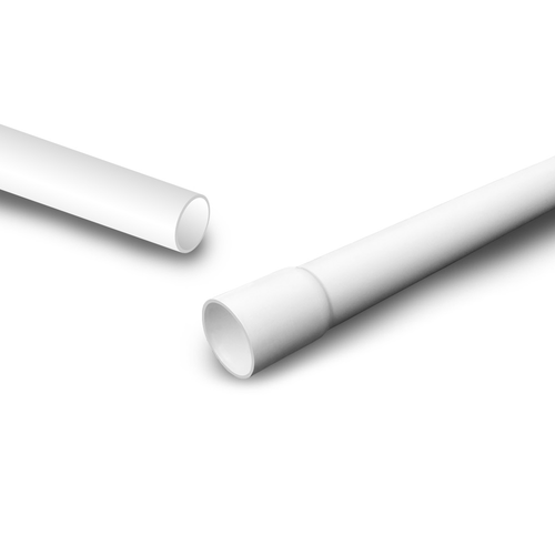 24m Installationsrohr M20 gemufft Kabelrohr Elektrorohr PVC weiss Kabel ...