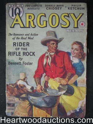 Argosy Avril 15, 1939 G. J. Rozen Cvr , Zagat Sci Fiction | eBay