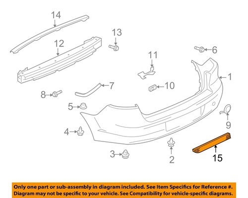 MITSUBISHI OEM 08-17 Lancer Rear Bumper Bumper Components-Reflector ...