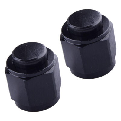 2pcs Black Aluminum 10AN Female Flare Fitting Cap Block Off For Fuel ...