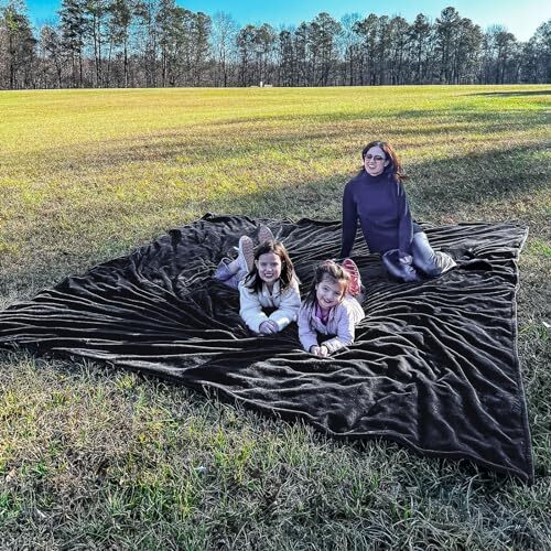 Oversized King Fleece Blanket 120x120 Inches - Ultra Soft Cozy 120"x120 ...