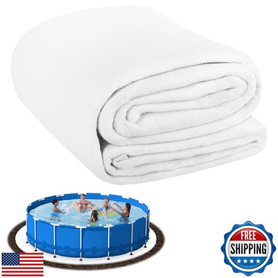 TIXANF 24FT White Pool Liner Pad,Seamless Above Ground Pool Liner, 10oz ...