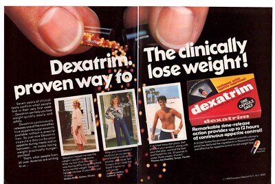 vintage 1970s 2 page mag print ad Dexatrim Diet Plan weight loss | eBay