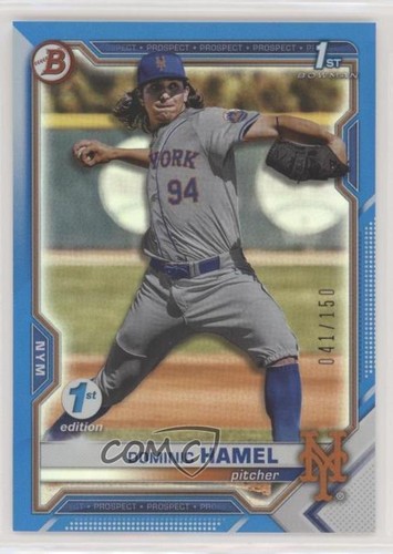 2021 Bowman Draft 1st Edition Blue Foil /150 Dominic Hamel #BD-60 | eBay