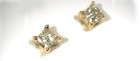 Diamond Studs Earrings 14ktYG Handcrafted Ancient Roman “Star Splinters ...