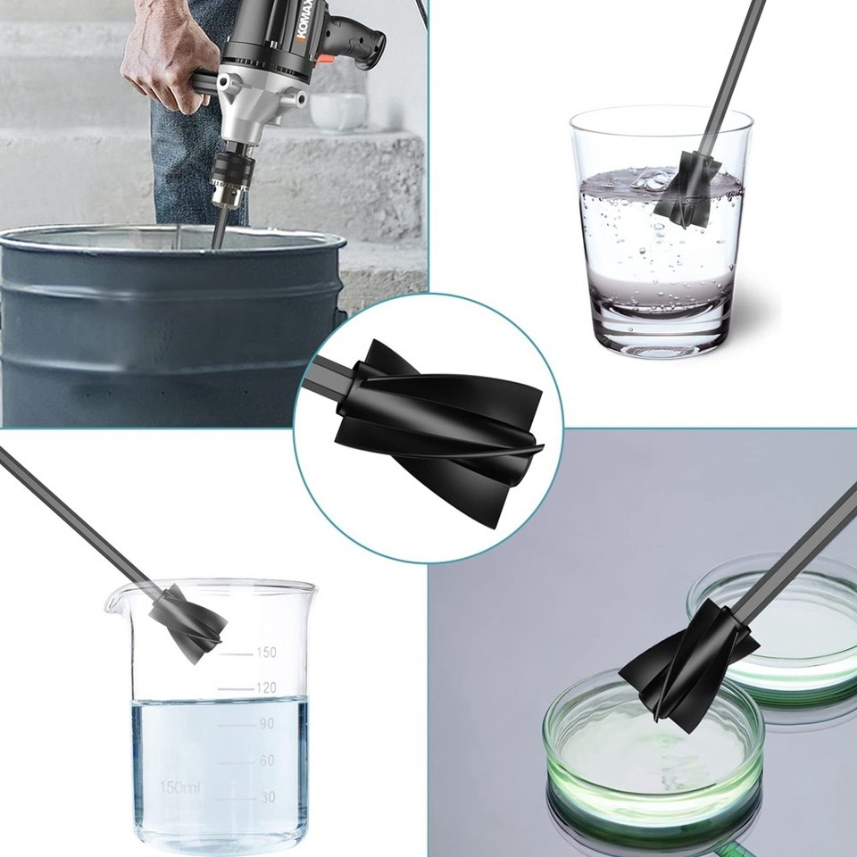 5Pcs Resin Mixer Paddles with 2 for EXTENSION Rods, Reusable Paint ...