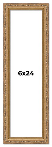 6x24 Frame Gold Solid Wood Picture Frame Width 1.25 Inches | Interior ...