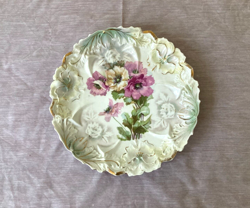 Antique IPF Germany Beautiful Multicolor Flowers Design Dish 12" Bowl ...
