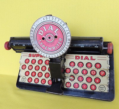 1930's Vintage Junior Dial Typewriter Marx Toys Old Tin Litho Toy-Works ...
