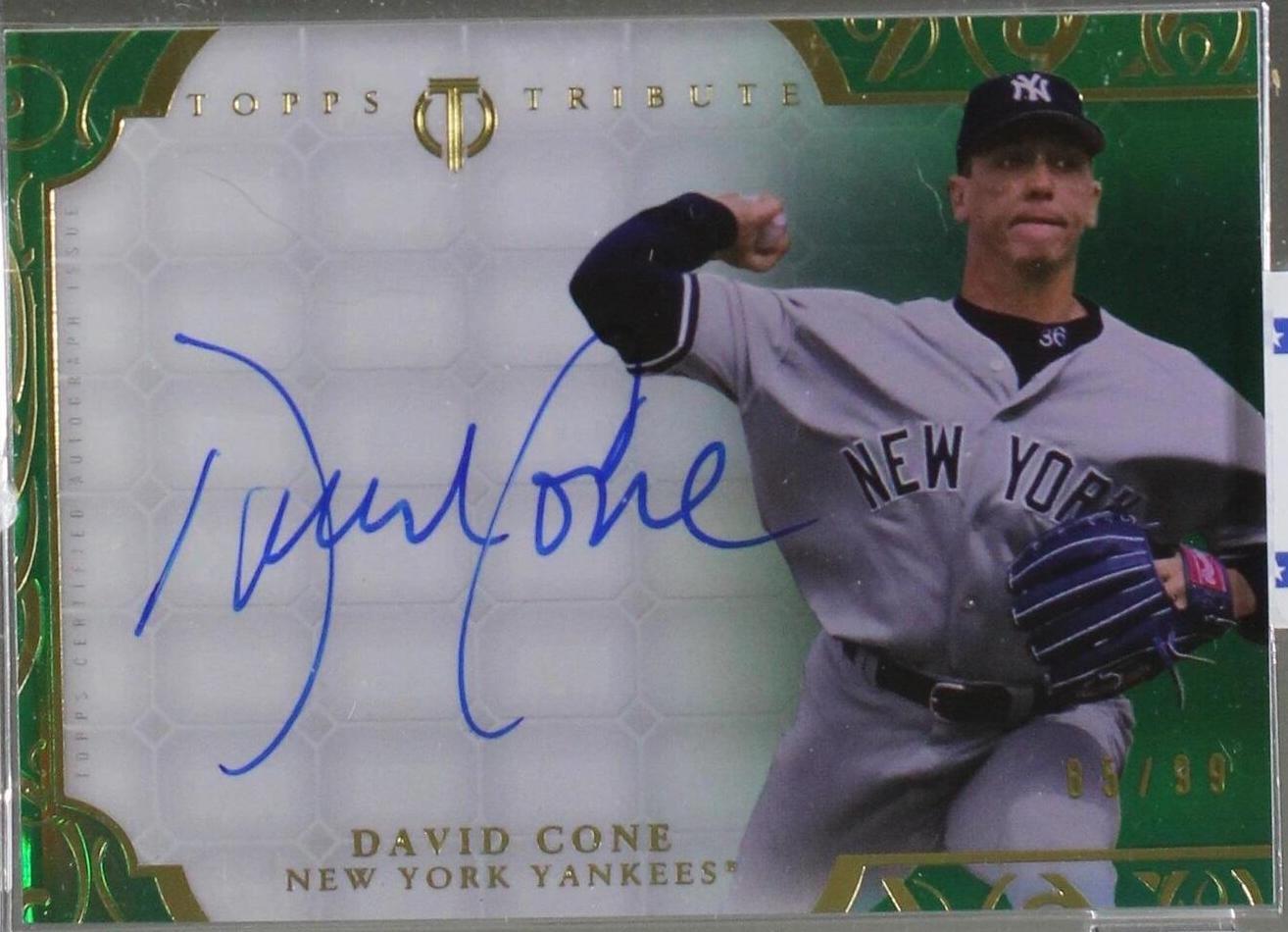 2015 Topps Tribute - Autographs David Cone #TA-DC Green /99 (AU) for ...