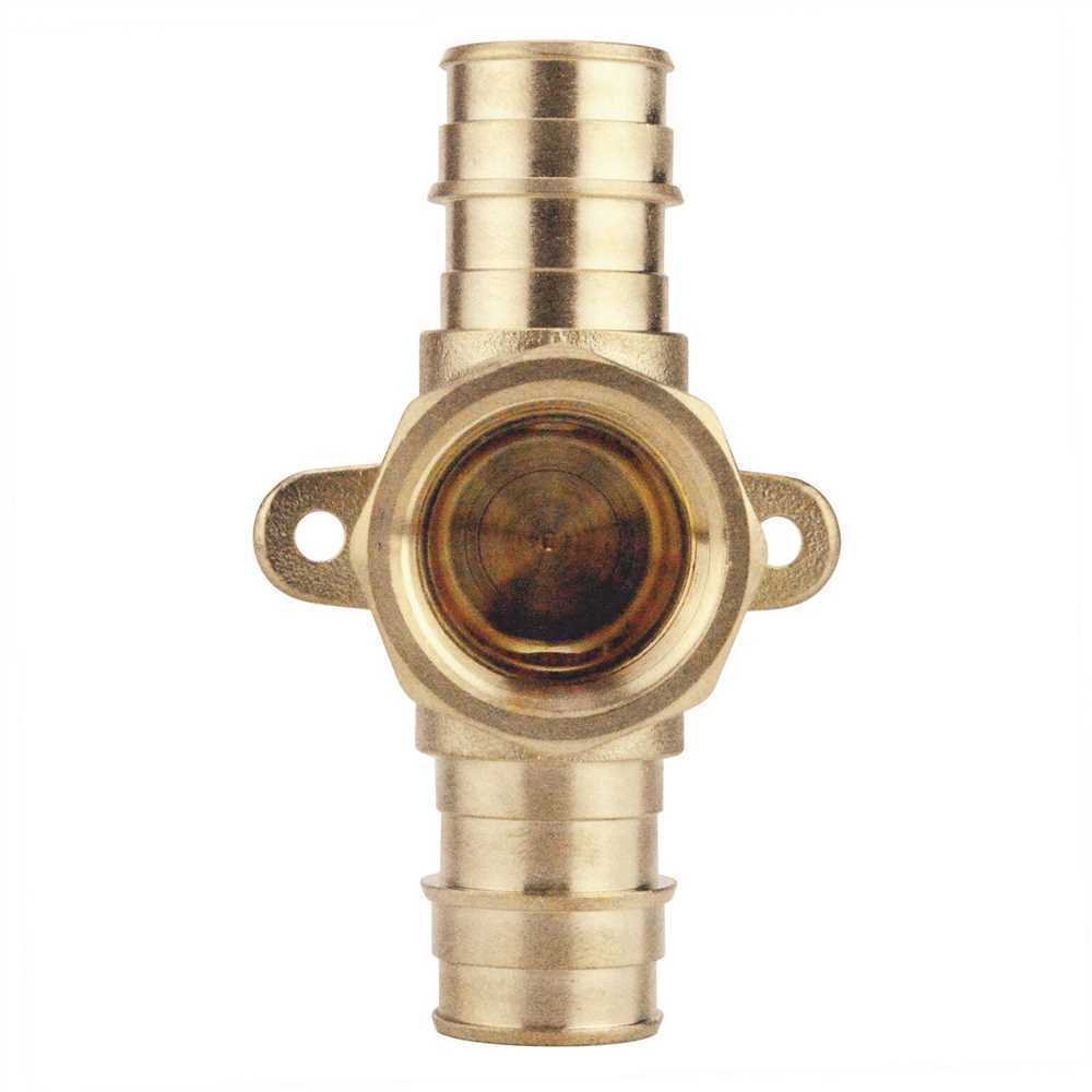 3/4 in. Brass PEX-A Barb x Brass PEX Barb x Female Pipe Thread Drop-Ear ...