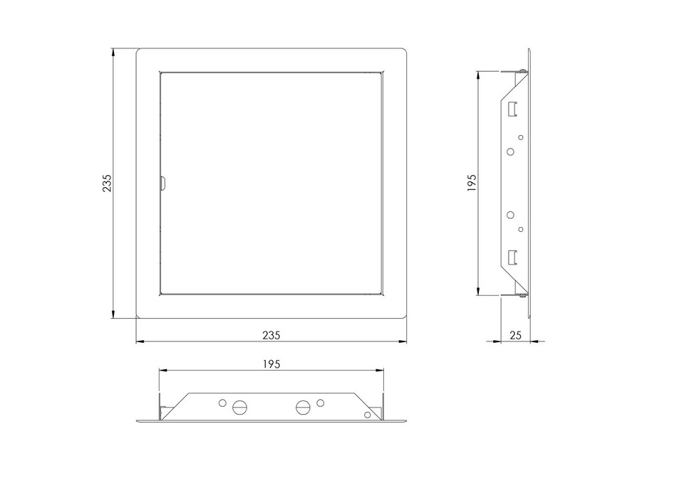Anthracite Metal Access Panel 200mm x 200mm Steel Inspection Door Flap ...