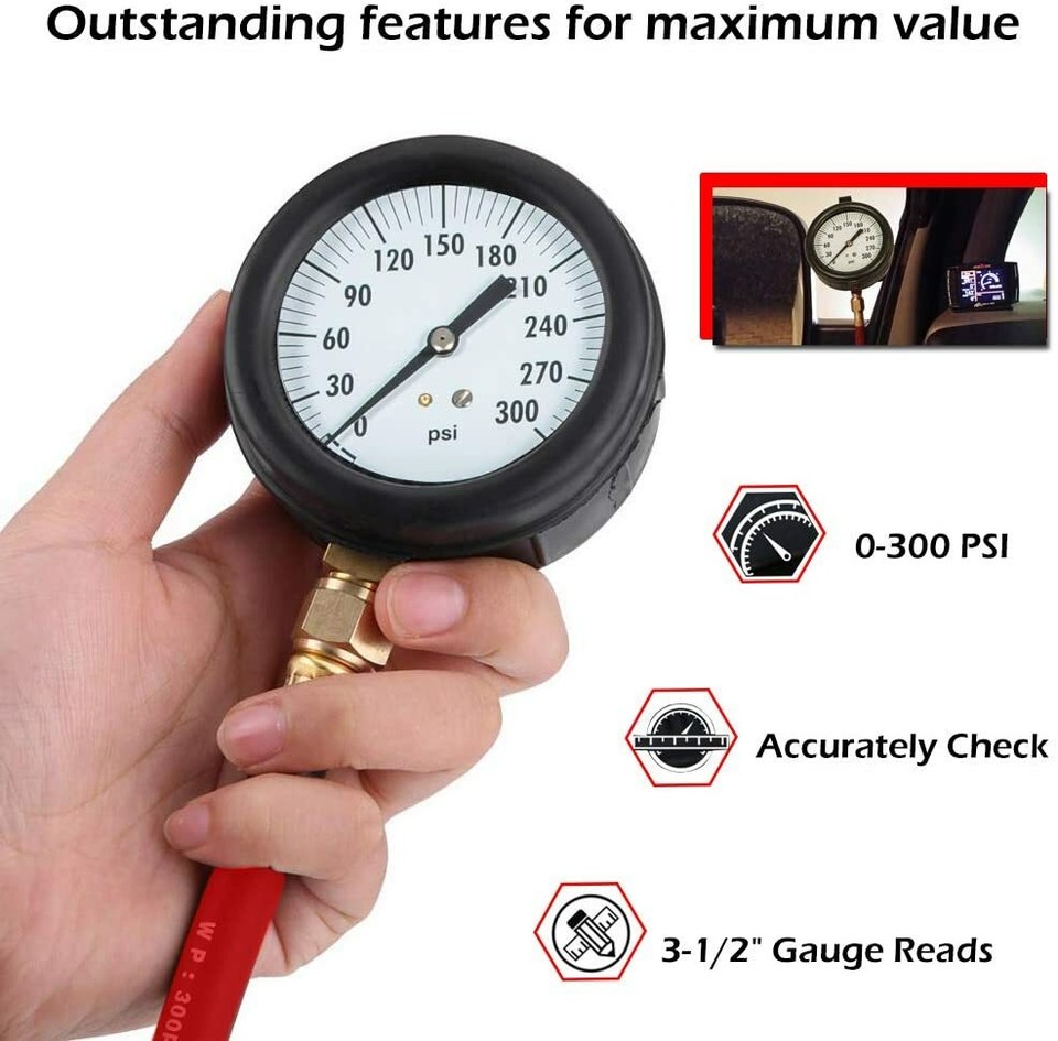 For Cummins Diesel Fuel System Compucheck Pressure Test Port Test Gauge ...