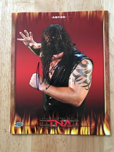 ABYSS Signed Autograph Vintage TNA WRESTLING PROMO 8x10 Photo WWF WWE W ...