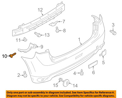 MITSUBISHI OEM 12-17 Lancer Rear Bumper-Outer Bracket Screw MF453047 | eBay