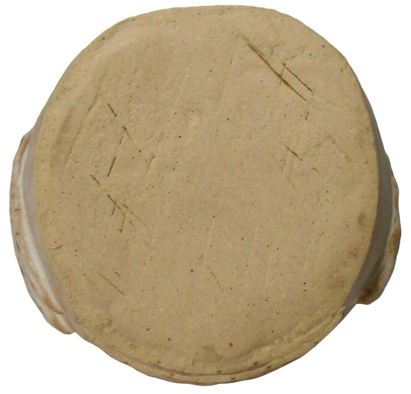 MID-20TH C VINT SEPIA/PUTTY WHITE GLAZE DEC STONEWARE SNOWY OWL CERAMIC ...