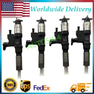 4pcs Fuel Injector for Isuzu 4JH1 4HK1 4HK1-TCC 4HK1-TCS Engine 095000 ...