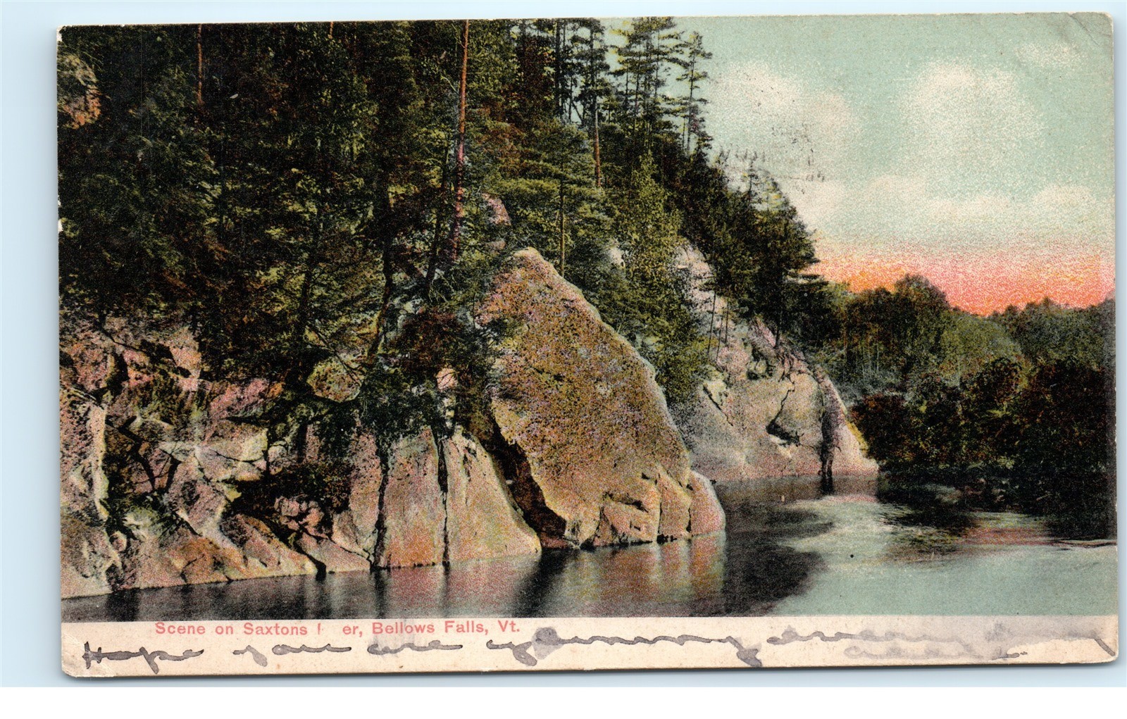 Bellows Falls Vermont VT Saxtons River Antique 1907 Vintage Postcard ...