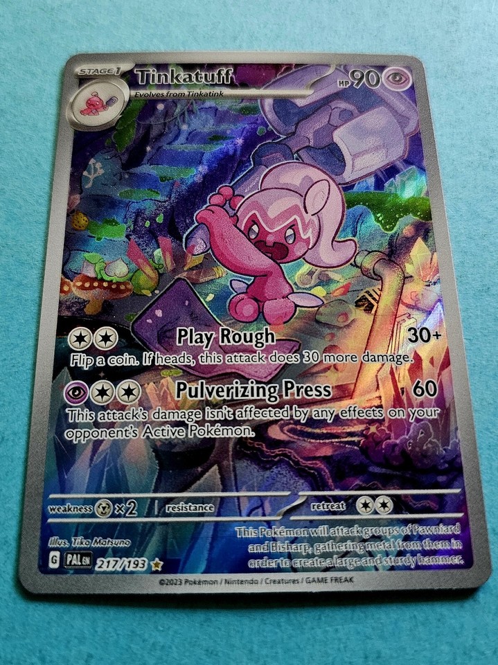 Pokémon Card Tinkatuff Paldea Evolved 217/193 Illustration Rare Full ...