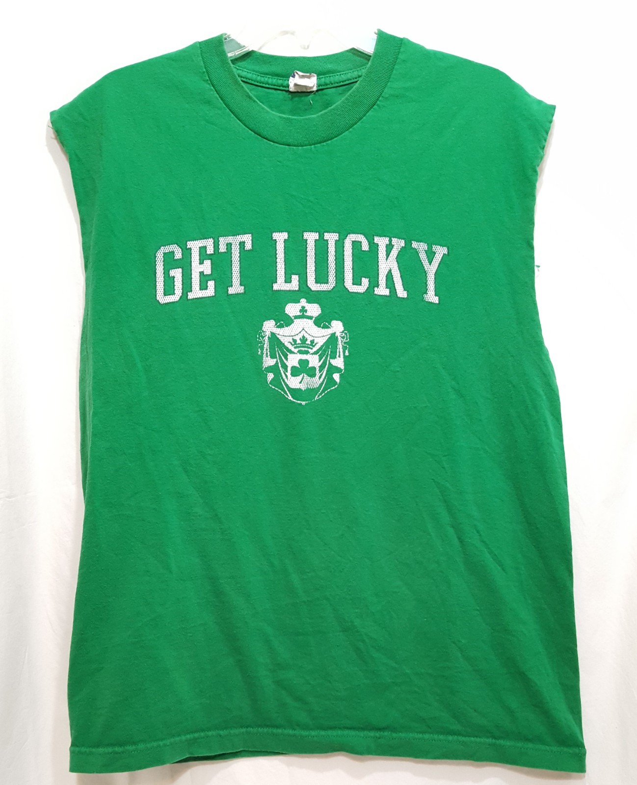 Get Lucky Green T Shirt Size Large Mens Blue St Patricks Day Sleeveless ...